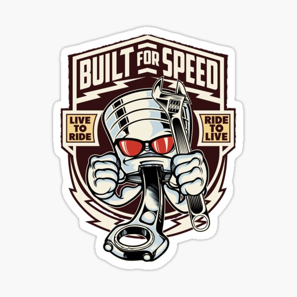 "Built for speed" Sticker for Sale by pablopixels | Redbubble