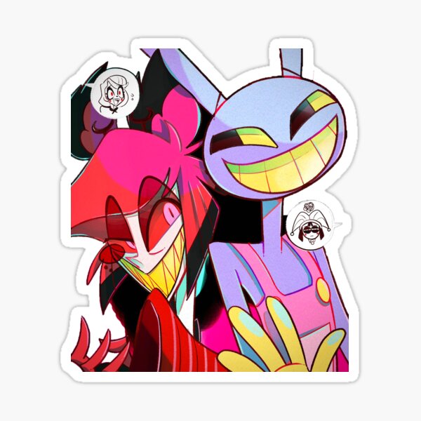 "jax & alastor" Sticker for Sale by Monadupon | Redbubble