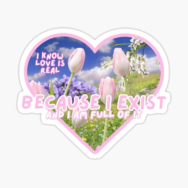"Love is Real Hopecore" Sticker for Sale by maddiebrownyard | Redbubble
