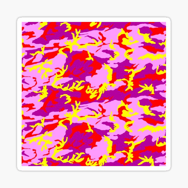 "retro unique custom camo pattern" Sticker for Sale by LaughingProf ...