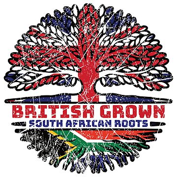 "South African South Africa Uk United Kingdom British Tree Roots Flag ...