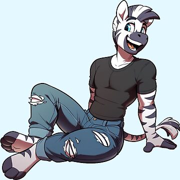 "Zebra Furry Art Design" Sticker for Sale by Evelyns-Furries | Redbubble