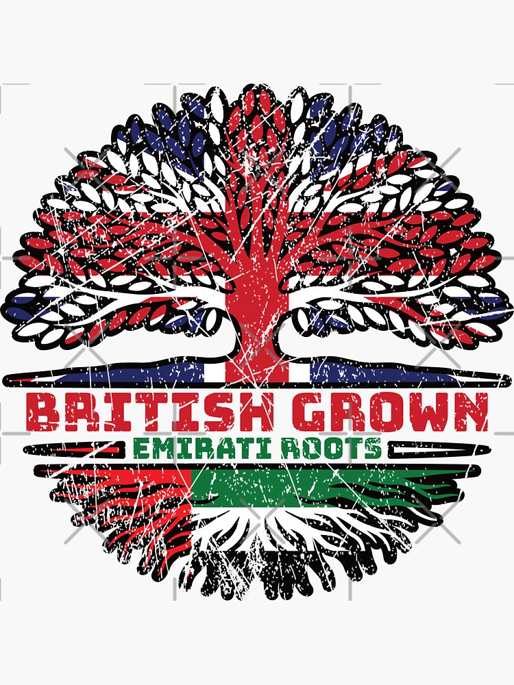 "United Arab Emirates Emirati Uk United Kingdom British Tree Roots Flag ...