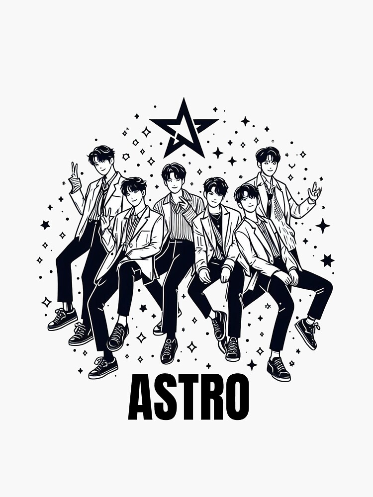 "ASTRO KPOP" Sticker for Sale by HistoryaQueen | Redbubble