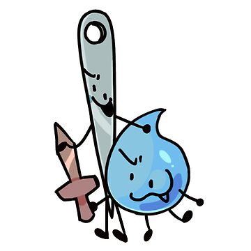 "Needle and Teardrop (BFB) [BFDI]" Sticker for Sale by Bruhtasticbruh ...