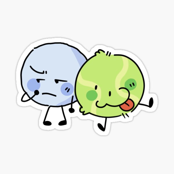 "Snowball and Tennisball (TPOT) [BFDI]" Sticker for Sale by ...
