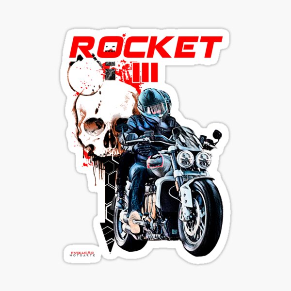 "Rocket 3 GT" Sticker for Sale by Evomotoarte | Redbubble