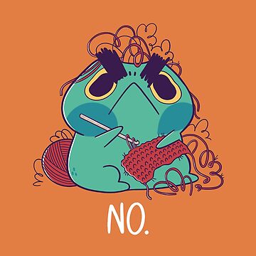 "Angry Frog Crochet 7" Sticker for Sale by TaylorRoss1 | Redbubble