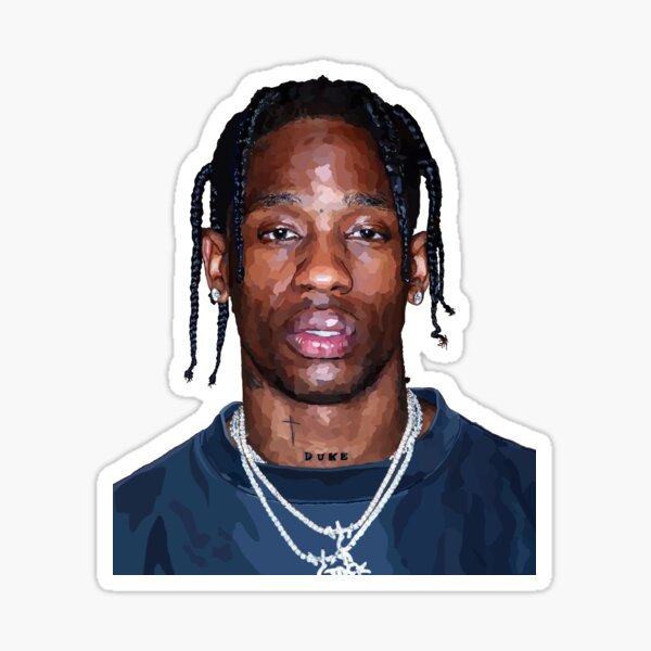 "Travis Scott" Sticker for Sale by elsdigitalart | Redbubble