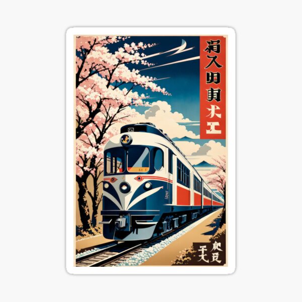 "Timeless Tracks: Vintage Japanese Railways" Sticker for Sale by ...