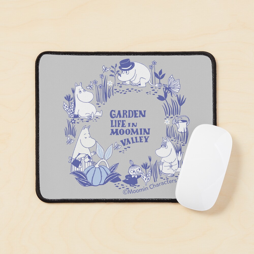 "Moomin Garden Life In Moominvalley Blue Print" Sticker for Sale by ...