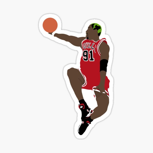 "Dennis Rodman minimalist design" Sticker by ArlemUnivers | Redbubble