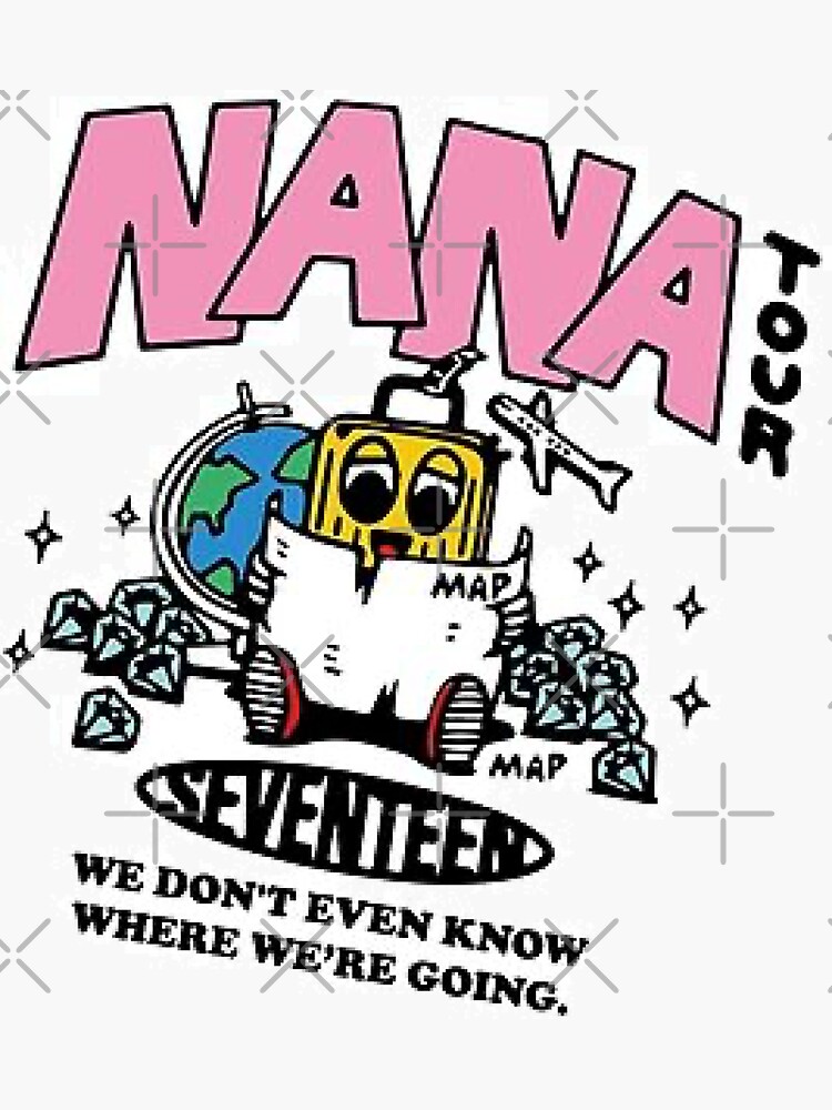 "Seventeen kpop NANA TOUR logo cute " Sticker for Sale by Kpop-Noona ...