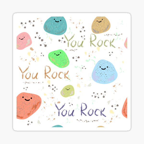 "You Rock You Rock You Rock" Sticker for Sale by Awaters14 | Redbubble