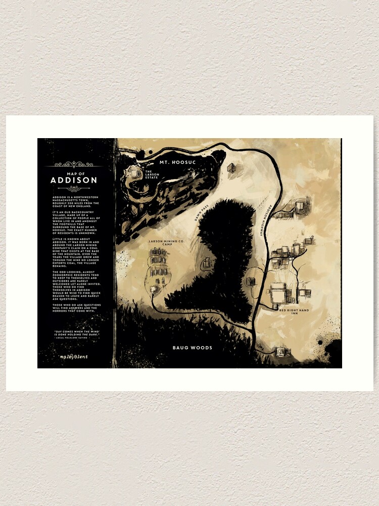 "Map of Addison " Art Print for Sale by MalevolentCast | Redbubble