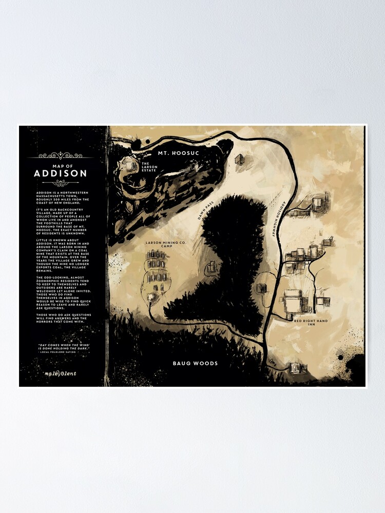 "Map of Addison " Poster for Sale by MalevolentCast | Redbubble