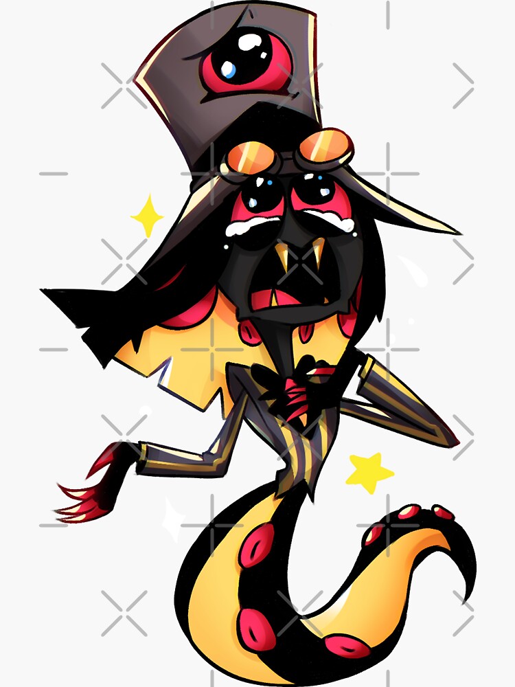 "Sir Pentious Hazbin Hotel Sticker Illustration Sinner Demon" Sticker ...