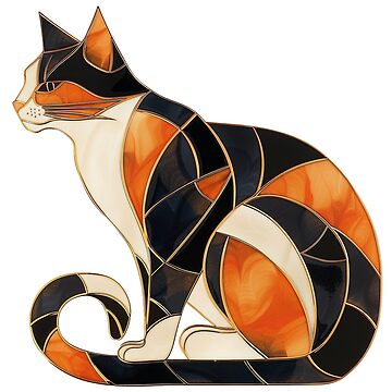 "Art Deco Cat design" Sticker for Sale by FaganStudio6696 | Redbubble