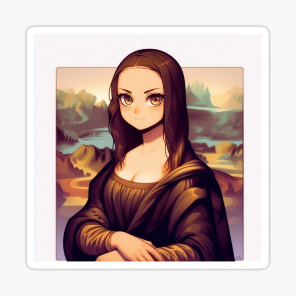 "The Mona Lisa" Sticker by magicdraw | Redbubble