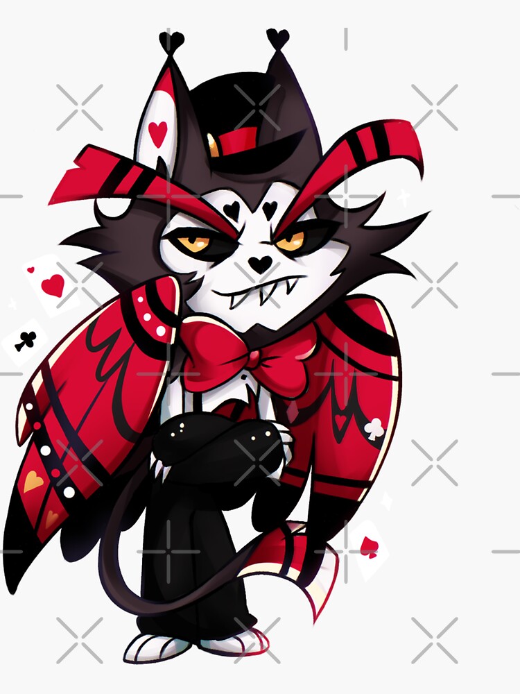 "Husk Hazbin Hotel Sticker Illustration Sinner Demon" Sticker for Sale ...