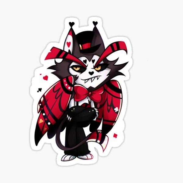 "Husk Hazbin Hotel Sticker Illustration Sinner Demon" Sticker for Sale ...