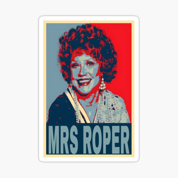 "Mrs Roper" Sticker for Sale by HopePoster | Redbubble