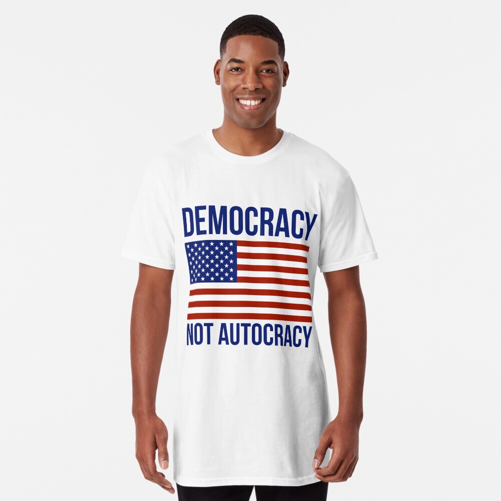 "Democracy not autocracy " Sticker for Sale by RACHELDF | Redbubble