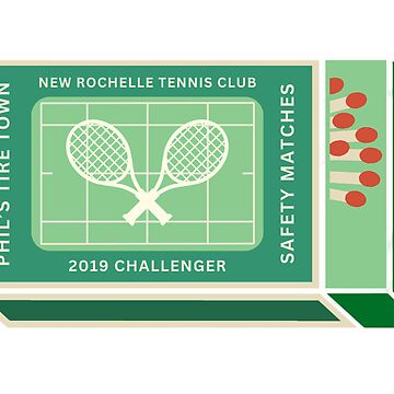 "new rochelle tennis club 2019 challenger matchbox" Sticker for Sale by ...