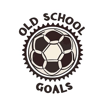 "Old School Goals Vintage Soccer Ball" Sticker for Sale by NiftyWrx ...