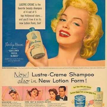 "50s Vintage Magazine Shampoo " Poster for Sale by artbyjuno | Redbubble