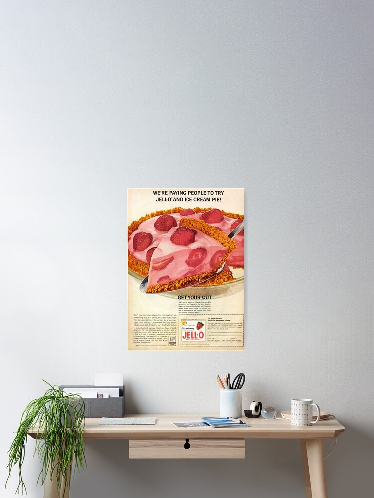 "50s Vintage Magazine Jello " Poster for Sale by artbyjuno | Redbubble