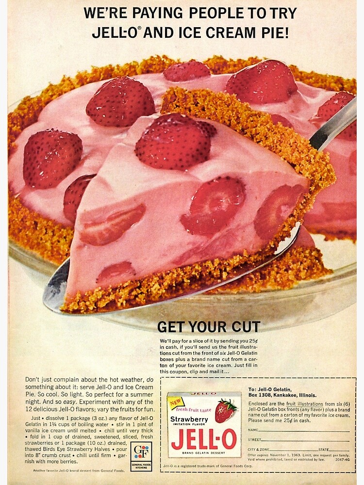 "50s Vintage Magazine Jello " Poster for Sale by artbyjuno | Redbubble