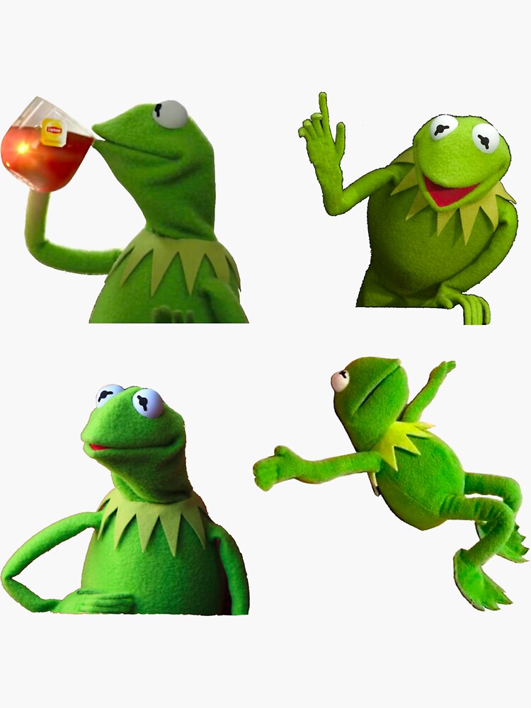 "Kermit the Frog Meme Sticker Pack" Sticker for Sale by LostSKYstudio ...