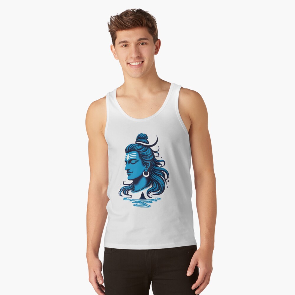 "Lord Shiva Face Blue" Sticker for Sale by CyberYogi | Redbubble