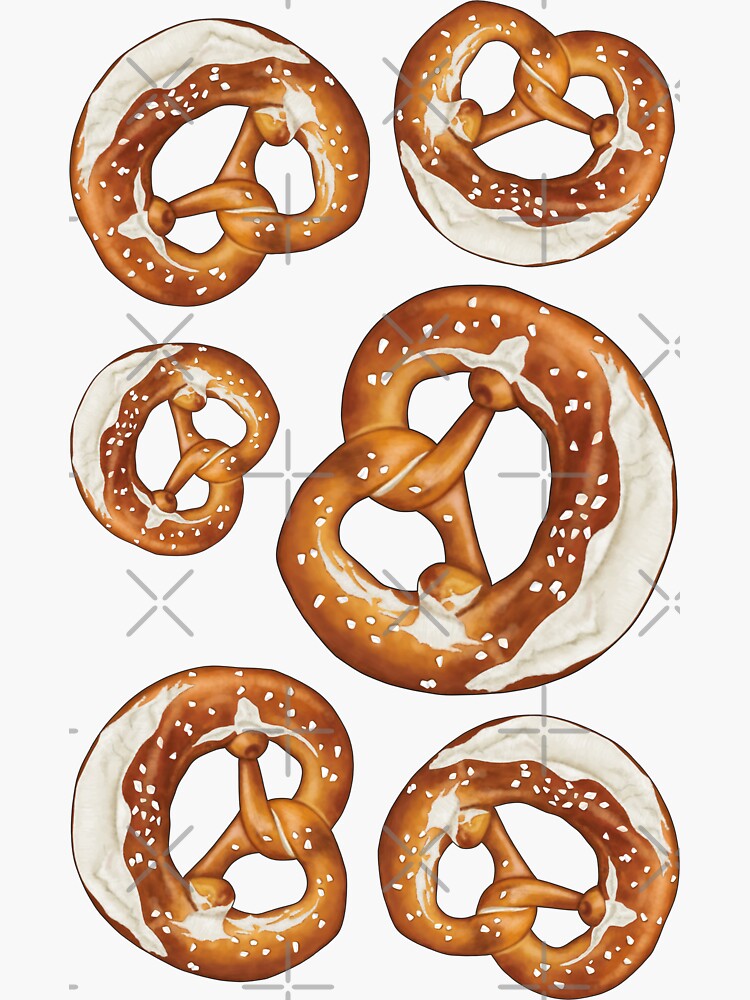 "pretzels" Sticker for Sale by ARTemyzz | Redbubble
