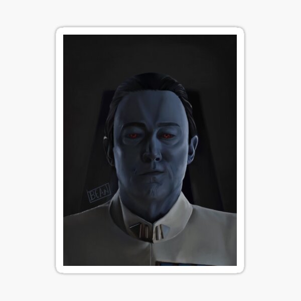 "Grand Admiral Thrawn" Sticker for Sale by haileyp04 | Redbubble