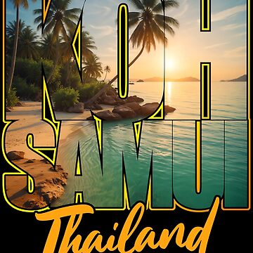 "Koh Samui Thailand Sunset" Sticker for Sale by Andrea Tristano | Redbubble