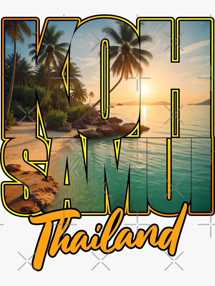 "Koh Samui Thailand Sunset" Sticker for Sale by Andrea Tristano | Redbubble