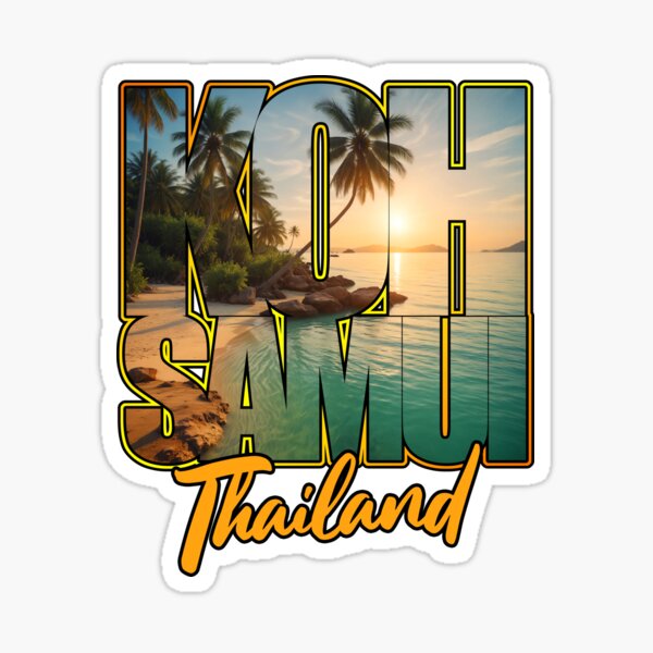 "Koh Samui Thailand Sunset" Sticker for Sale by Andrea Tristano | Redbubble