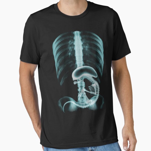 "Alien radiography v2, Alien X-ray v2, blue" Essential T-Shirt by ...