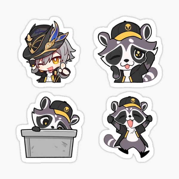 "Raccoon Caelus Pack | Honkai: Star Rail" Sticker for Sale by ...
