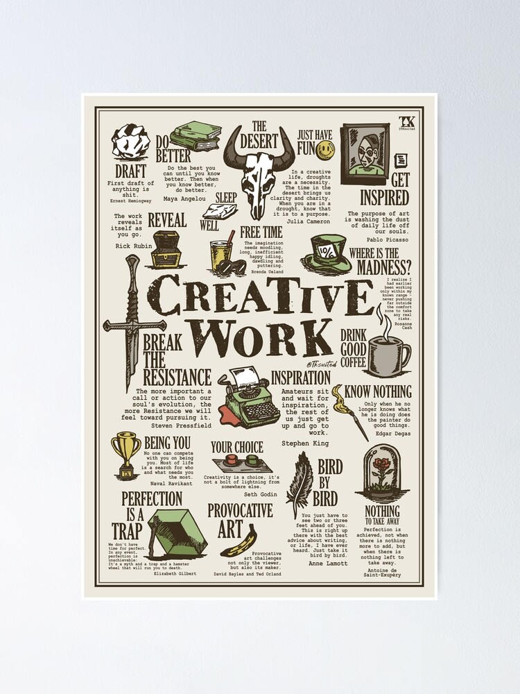"The Creative Work Motivational" Poster for Sale by TKsuited | Redbubble