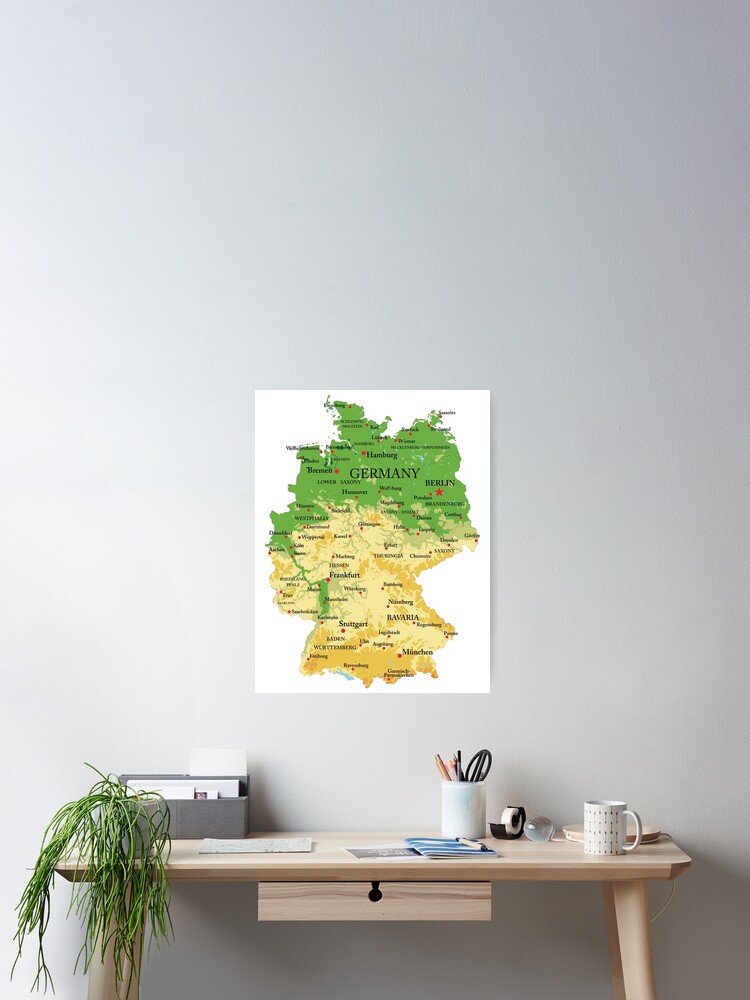 "map of germany" Poster for Sale by skalihm | Redbubble