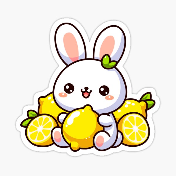 "Bunny with Lemon" Sticker for Sale by Delidream | Redbubble