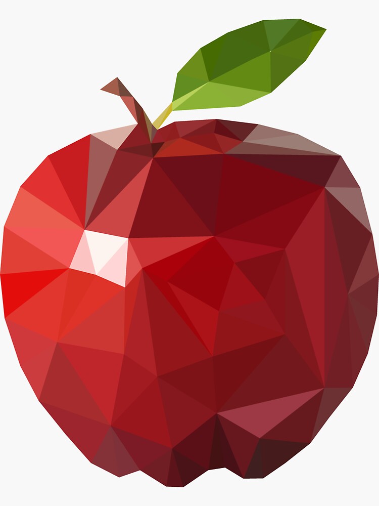 "Triangle apple illustration " Sticker for Sale by KiraBalan | Redbubble