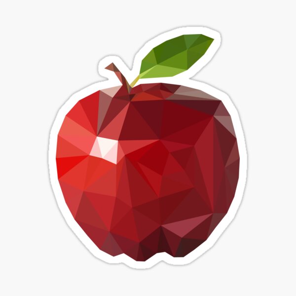 "Triangle apple illustration " Sticker for Sale by KiraBalan | Redbubble