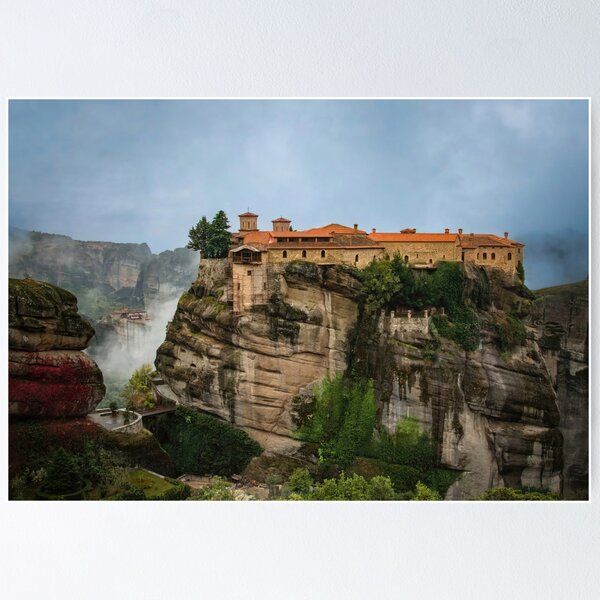 "Meteora Monastery 1" Poster for Sale by Rebecca Herranen | Redbubble