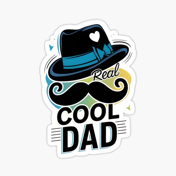 "Real Cool Dad" Sticker for Sale by Abdu Innovations | Redbubble