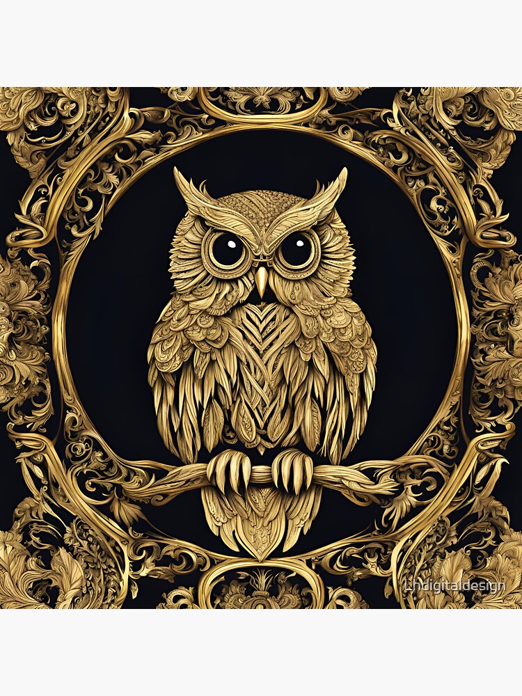 "Ollie, the wise owl" Sticker for Sale by Lhdigitaldesign | Redbubble