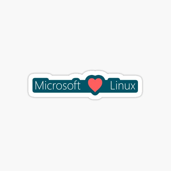 "Microsoft loves Linux" Sticker for Sale by stevegoodman | Redbubble